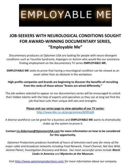 EMPLOYABLE ME: Award Winning Series Looking for Job Seekers with ...