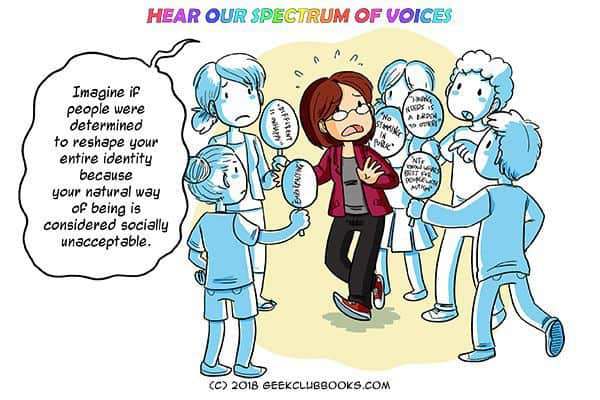 "Hear Our Spectrum of Voices" Autistic Advocacy Comic | The Art of Autism