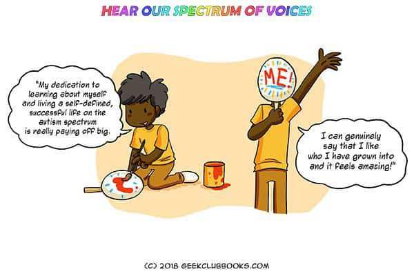 "Hear Our Spectrum of Voices" Autistic Advocacy Comic | The Art of Autism