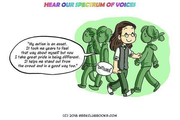"Hear Our Spectrum of Voices" Autistic Advocacy Comic | The Art of Autism