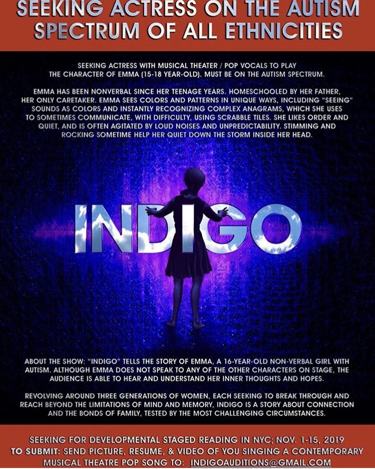 NYC Casting Firm Seeking Autistic Actress | The Art of Autism