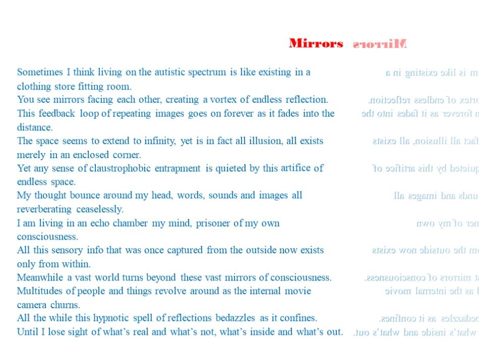 Poetry: Mirrors | The Art of Autism